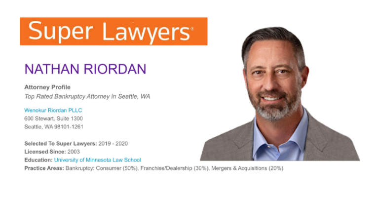 Nate Riordan Named 2020 Seattle Super Lawyer | West Coast Franchise Law
